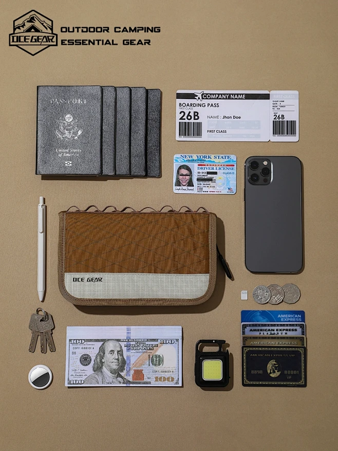 OCE GEAR证件收纳包多功能卡包护照夹便携可斜挎RFID防盗刷零钱包-淘宝网-花瓣网