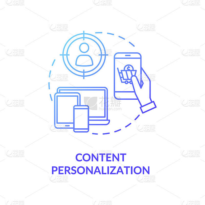 内容个性化概念图标