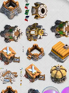 Clash of Clans COC部落冲突 手游建筑动画序列帧UI图标素材 813-淘宝网-花瓣网