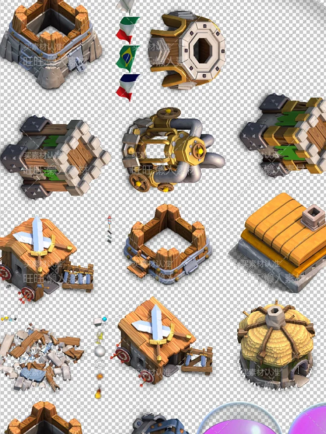 Clash of Clans COC部落冲突 手游建筑动画序列帧UI图标素材 813-淘宝网-花瓣网