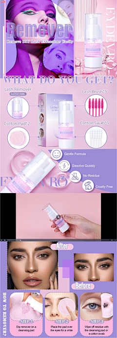 跨境-亚马逊各品牌A+-花瓣网|陪你做生活的设计师 | Self Adhesive Eyelashes Extension Kit 90 ...