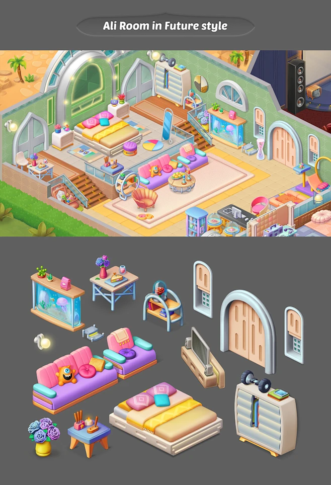 Objects for Kingdom Match game-花瓣网