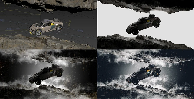 4x4 car car design CGI concept car futuristic rendering design vray-花瓣网