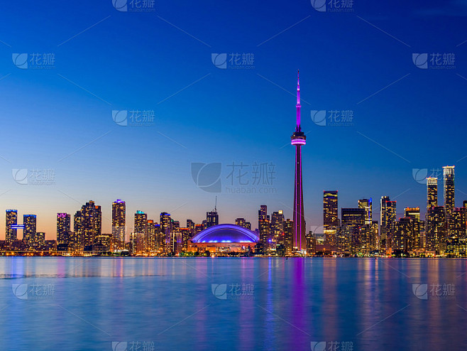 加拿大安大略省多伦多城市夜景