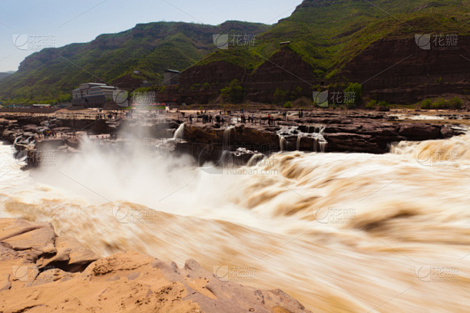 壶口瀑布,黄色,河流,黄河,山西省,陕西省,自然,水,旅游目的地,水平画幅
