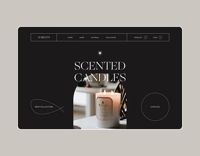 Candle store web design-花瓣网