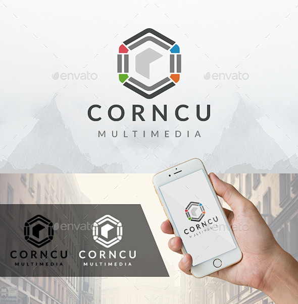 立方体角落标志——矢量抽象Cube Corner Logo - Vector Abstract2 d,3 d,大胆的品牌,干净、聪明、色彩艳丽、计算机、建筑、创意的迷宫,设计工作室,优雅的品牌 ...