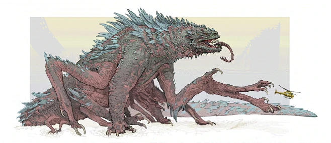 Mutant Godzilla and King-花瓣网