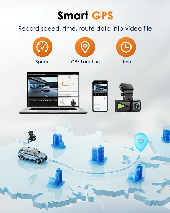 Amazon.com: Dash Cam Front and Rear, 5G WiFi GPS Front 4K and Rear 2K ...