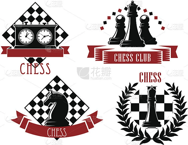 棋类运动的标志和图标素材-花瓣网