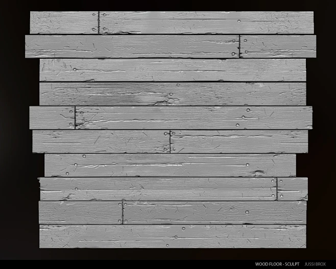 Wood study - Floor planks, Jussi Brox : Study of wooden wall planks ...