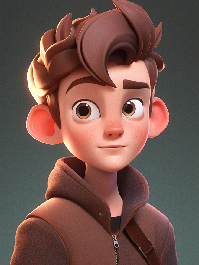 mantou_Handsome_boy_Portrait_cartoon_IP_character_task_Pixar_st ...