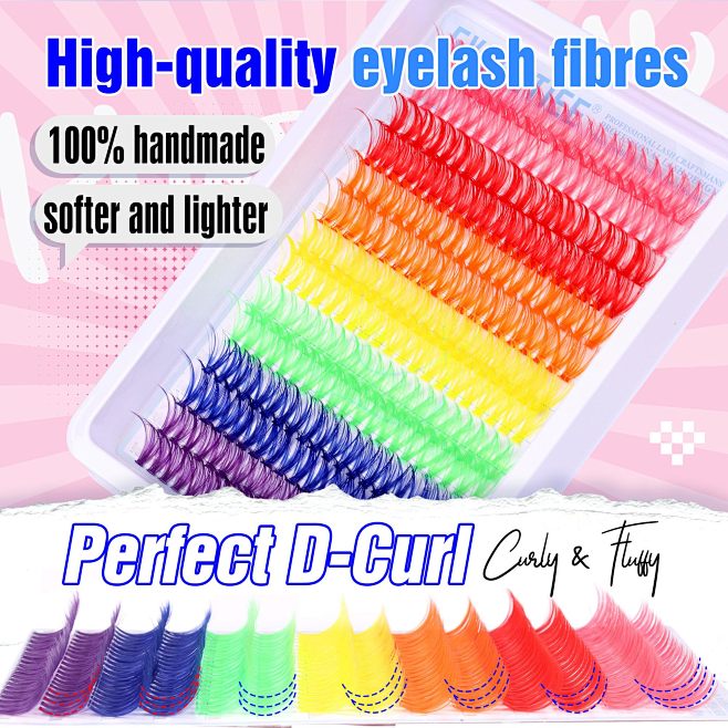 Amazon.com: Colored Lash Clusters 7 Colors 280Pcs Individual Lashes D ...