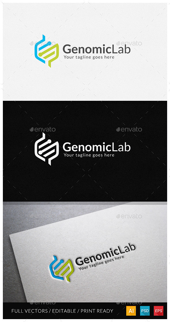 基因标志模板——抽象标志模板Genomic Logo Template - Abstract Logo Templates抗生素、血液、癌症 ...