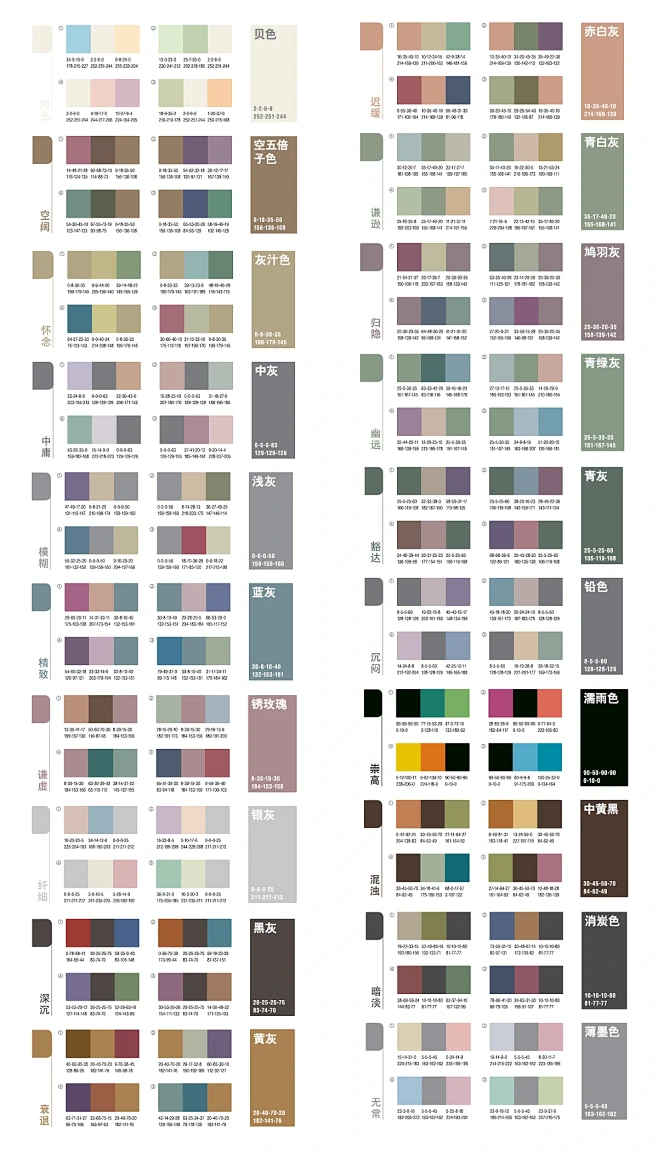 无彩色颜色搭配