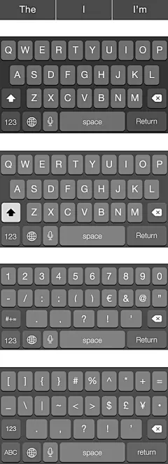 iOS 8 Dark Keyboard-花瓣网