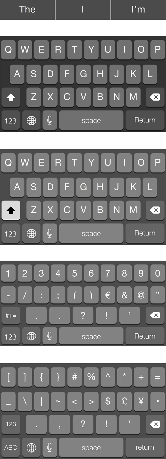 iOS 8 Dark Keyboard-花瓣网