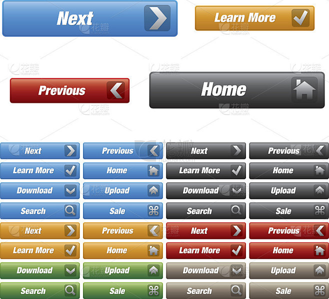 网页按钮银色图标