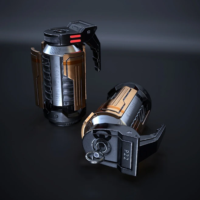 Sci-fi grenade, Gregory Trusov : 5.8k tris, 2k textures. Original ...