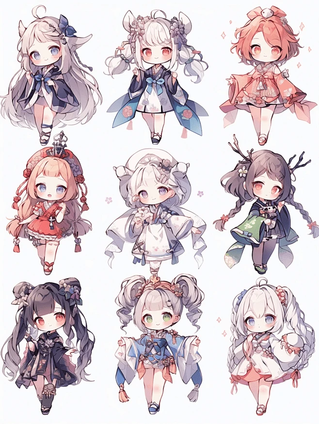 AI角色设计 | Q版可爱崽崽