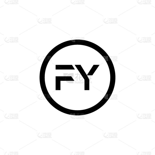 initial letter fy logo design template creative
