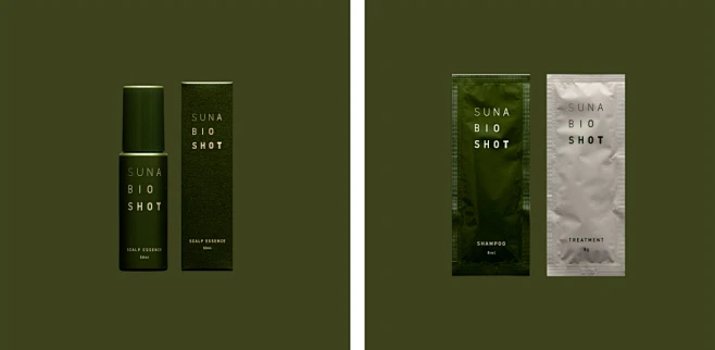 SUNA BIOSHOT | WORKS | 株式会社つと : ヘアケアブランド「SUNA BIOSHOT」のパッケージデザイン。植物と最先端 ...