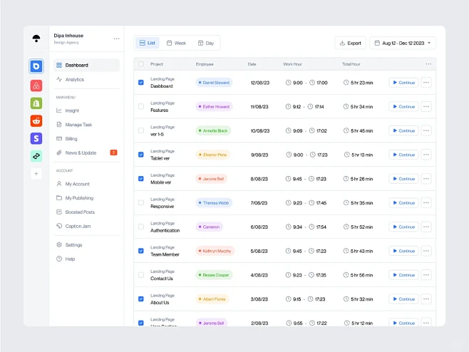 UI设计｜项目管理后台APP界面案例