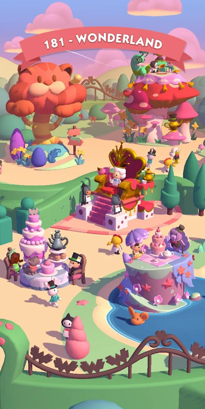 This may contain: an image of a cartoon land with animals and other ...