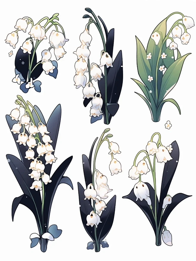 铃兰·绘画素材·手账素材