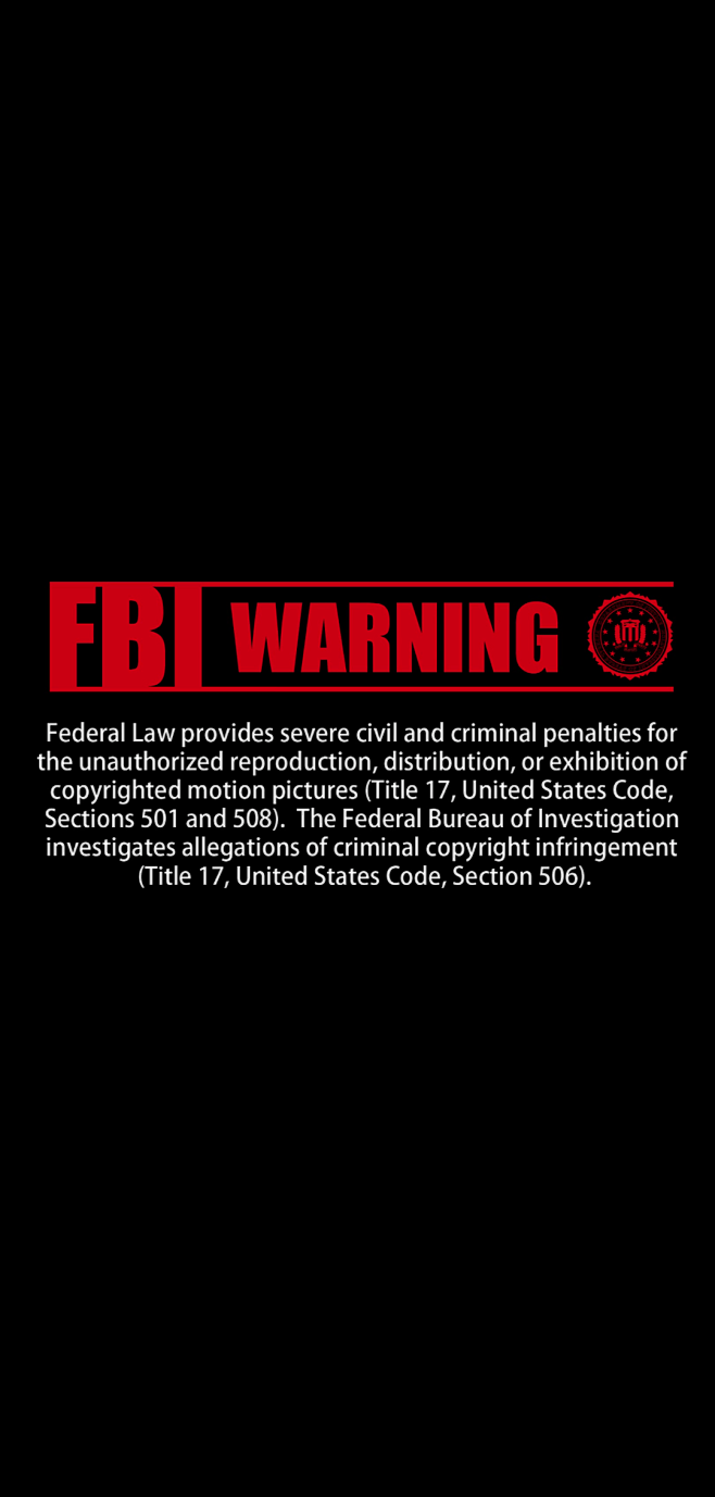 FBI WARNING文字壁纸 - 全面屏18:9手机壁纸
