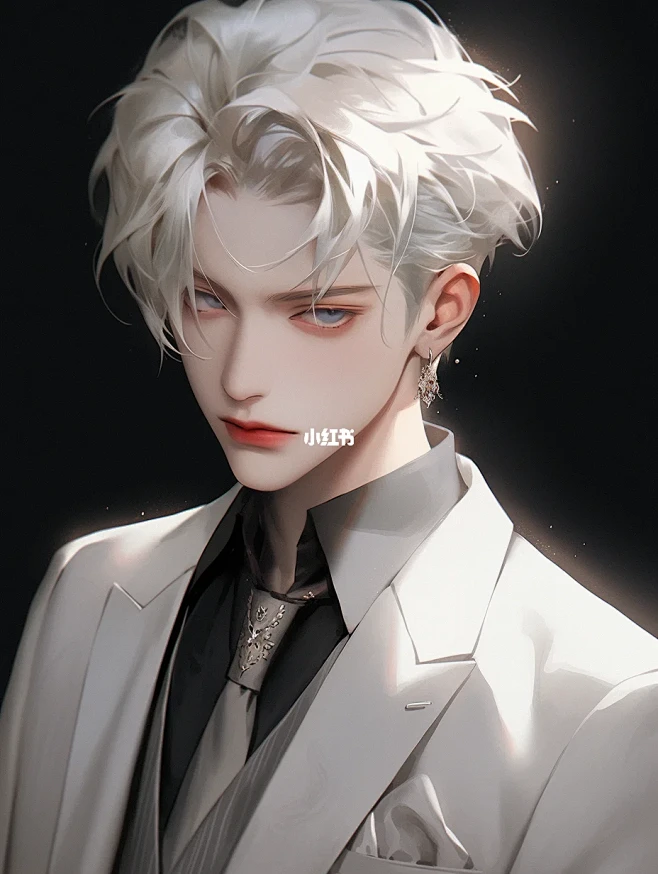 白发男头像-花瓣网