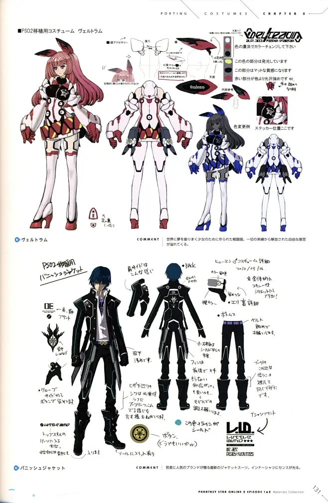 (画集) ファンタシースターオンライン2 EPISODE 設定資料集，390P-设定集-概念设定-2D插画_3D作品,微元素 - 三视图,设定集,官方,画集,原画,设定,ARTbook,概念 ...