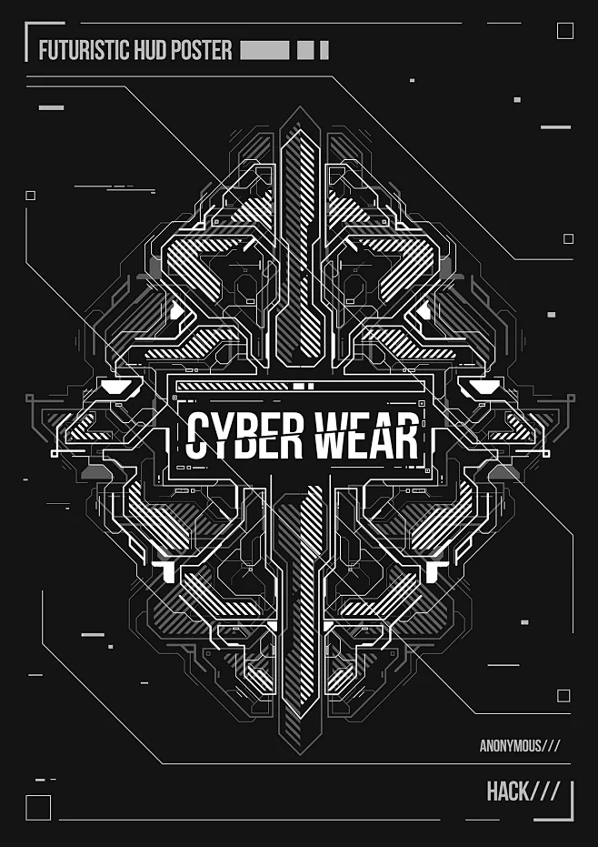 Futuristic posters with HUD graphic elements. : Futuristic posters with ...