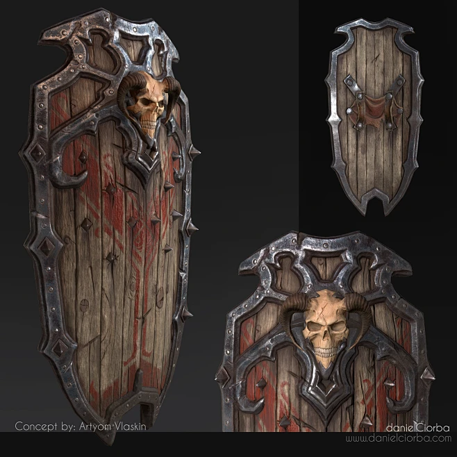 Shield, Daniel Ciorba : Concept by Artyom Vlaskin. 2900 tris 2k map ...