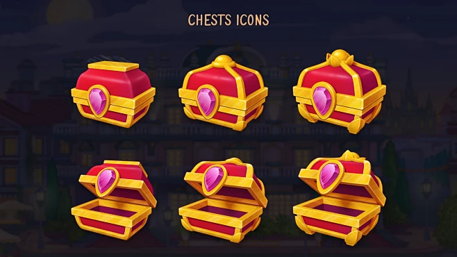 Daily bonus icons & UI icons for mobile game "Hotel Life"-花瓣网