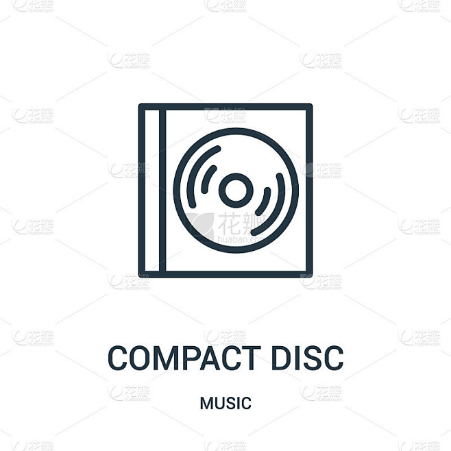 compact disc icon vector from music collection. Th
