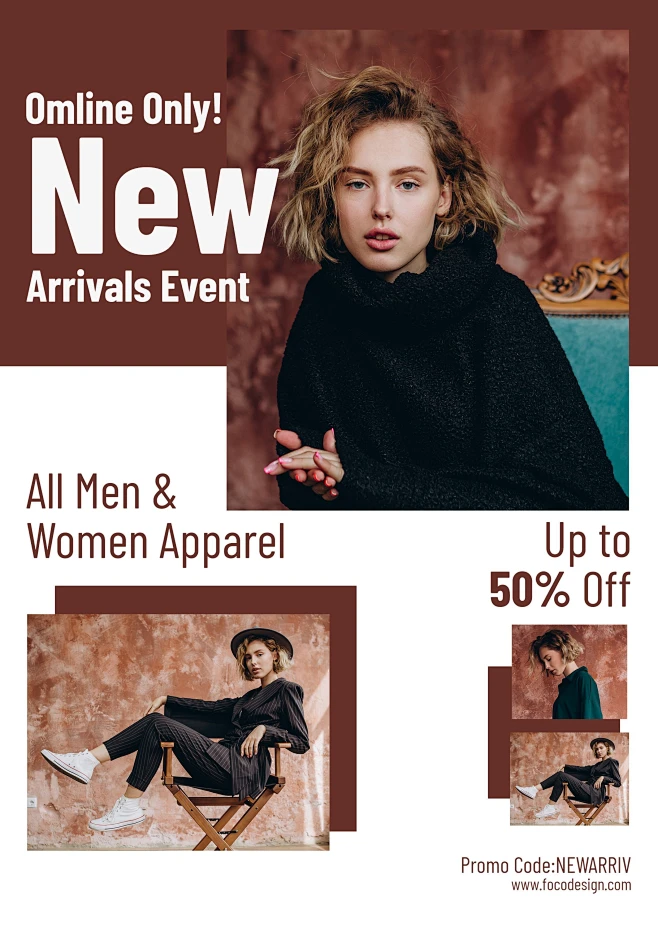 Fashion Style Apperal New Arrival Promotion Poster素材-花瓣网