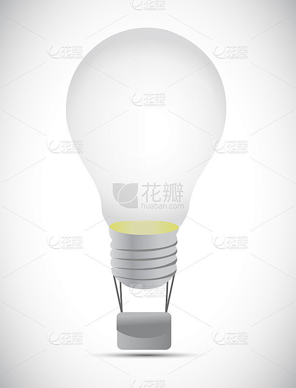 Light bulb balloon illustration design