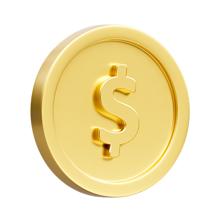 Dollar Coin 3D Illustration