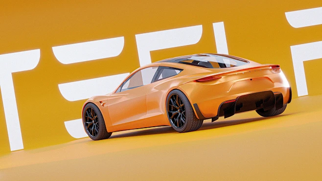 3D 3d car 3D Visualization automotive CGI modern Render tesla Vehicle ...