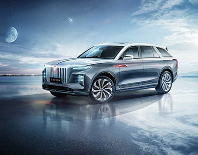 红旗E-HS9上市KV图片_汽车-新能源图片素材-花瓣网