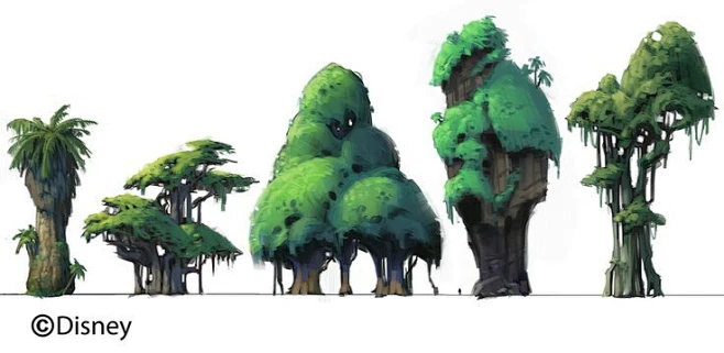Disney trees-花瓣网