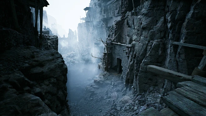 FAB Sample Scene - Dark Ruins-花瓣网