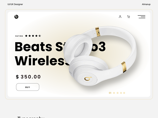 Beats - Landing Page minimal design ux web ui