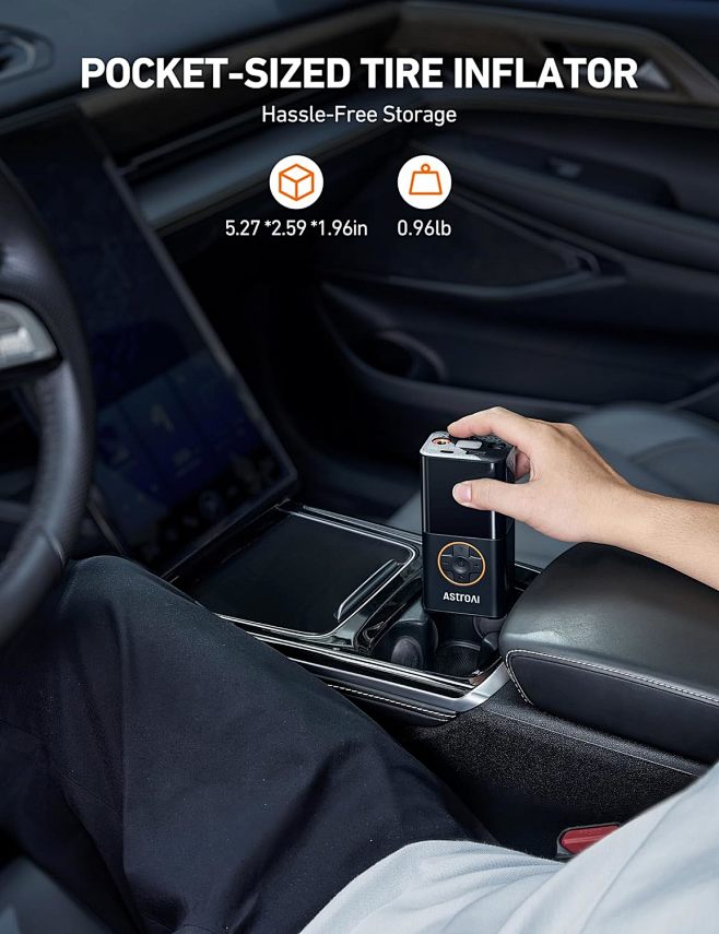 Amazon.com: AstroAI L7 Tire Inflator Portable Air Compressor Cordless Bike Pump with Digital ...