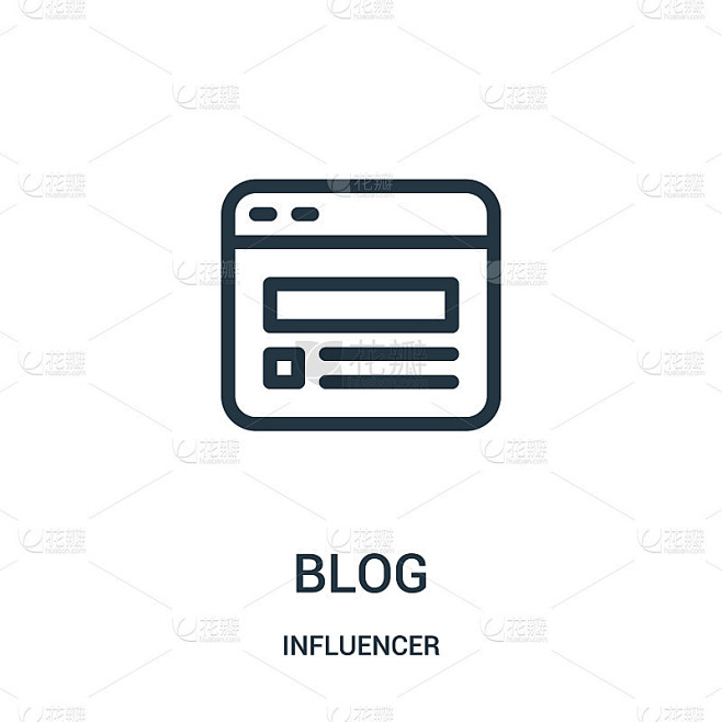 blog icon vector from influencer collection. Thin