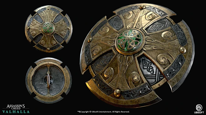 Assassin's Creed Valhalla: Weapon - Celtic Cross Shield-花瓣网