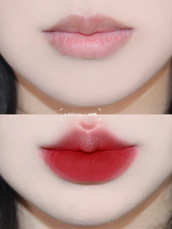 快画这个蜜桃花瓣唇妆！！肉感饱满简单好学-花瓣网