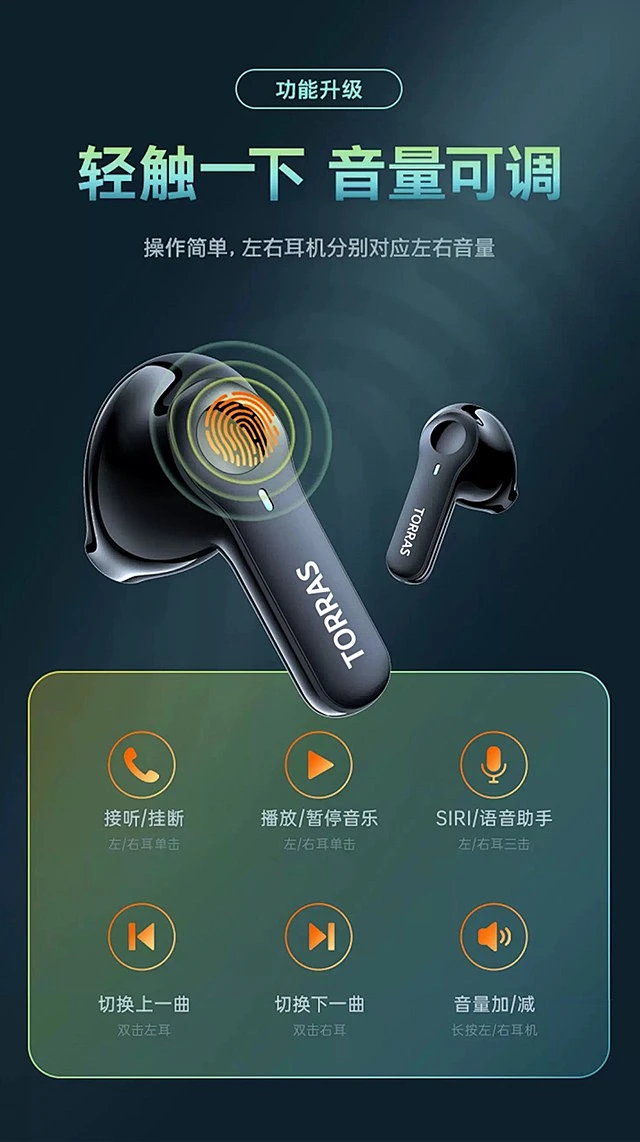 【图拉斯（TORRAS）G10】图拉斯（TORRAS） 无线蓝牙耳机半入耳式降噪游戏运动跑步吃鸡长续航无延迟防水手机笔记本通用 小鲸鱼银枪色丨 ...