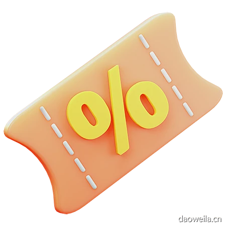 折扣销售价格标签标志3D图标 discount sale price tag sign icon-花瓣网